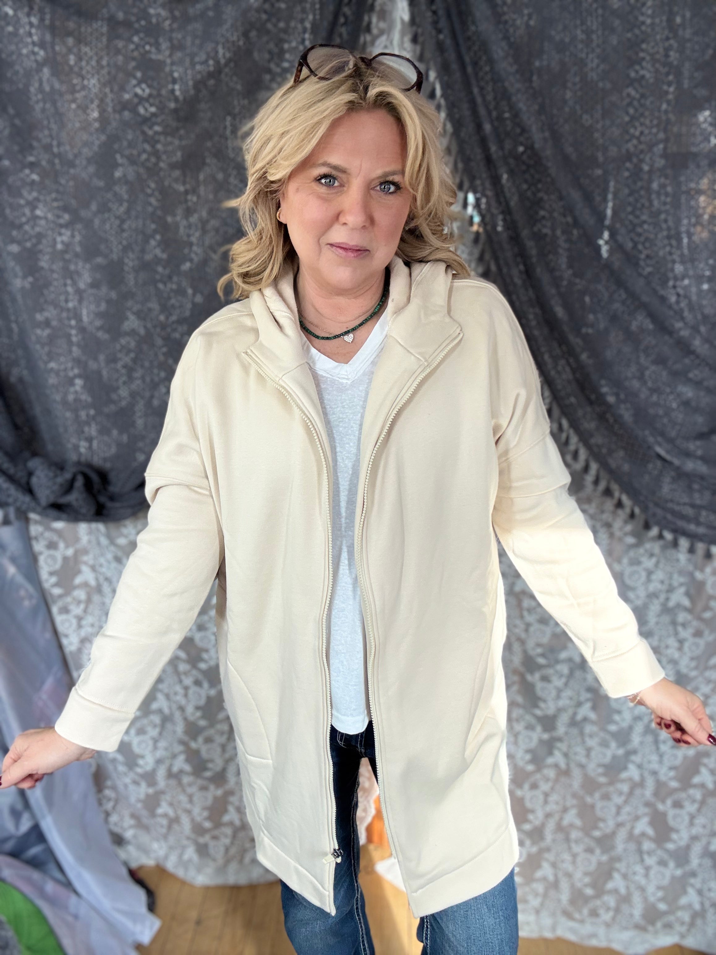 Winter Moments Zip Up - Champagne – Statement Boutique